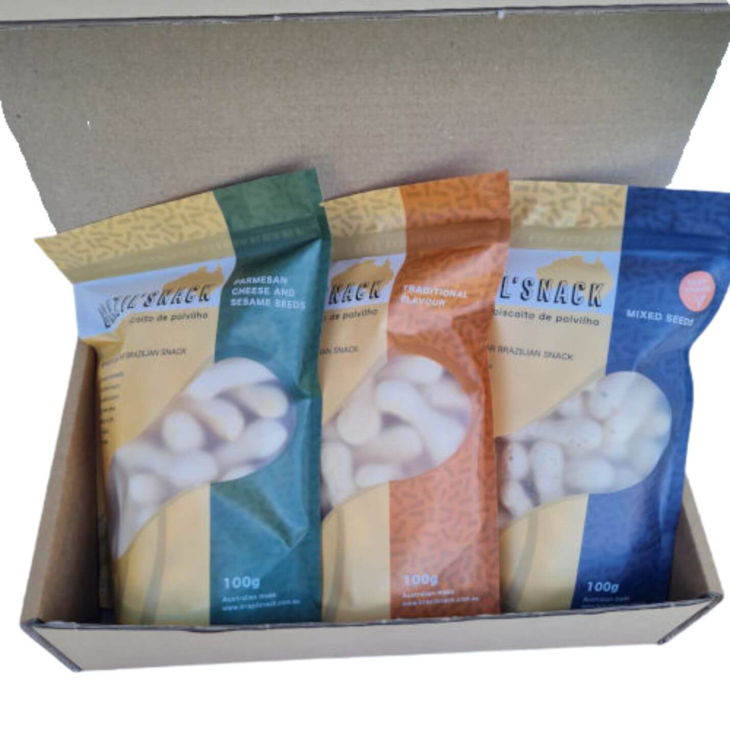 Small Box from 3 up to 6 packs. – Brazil Snack – Biscoito de Polvilho